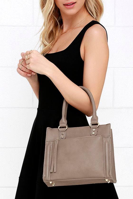 Chic Taupe Purse - Vegan Leather Handbag - Mini Handbag - $43.00 - Lulus