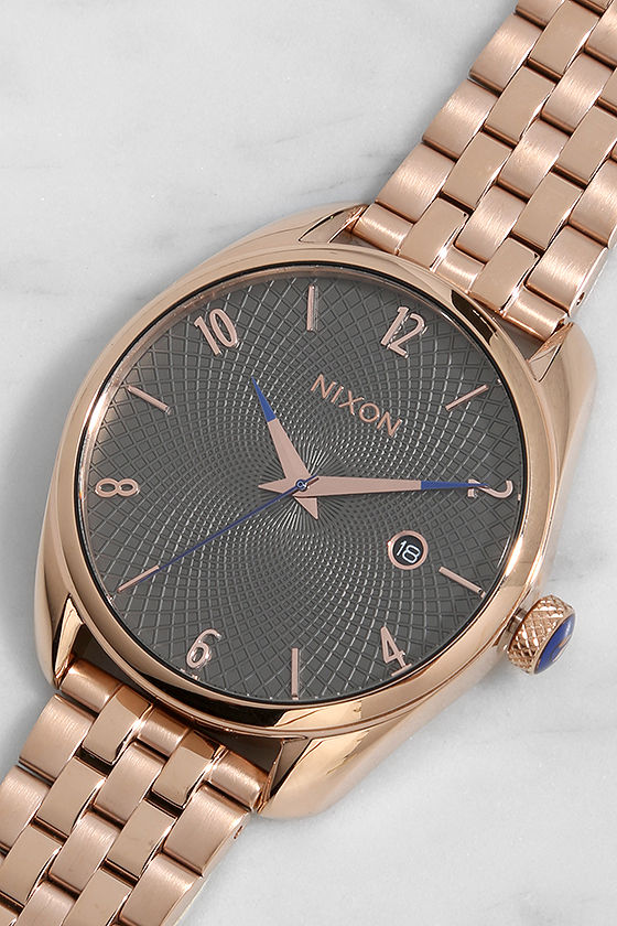 Nixon Bullet Rose Gold and Gunmetal Watch - Rose Gold Watch - $250.00 ...