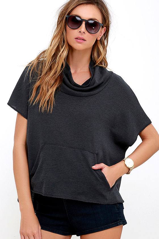 Gentle Fawn Masson Top - Dark Grey Top - High-Low Top - $53.00 - Lulus