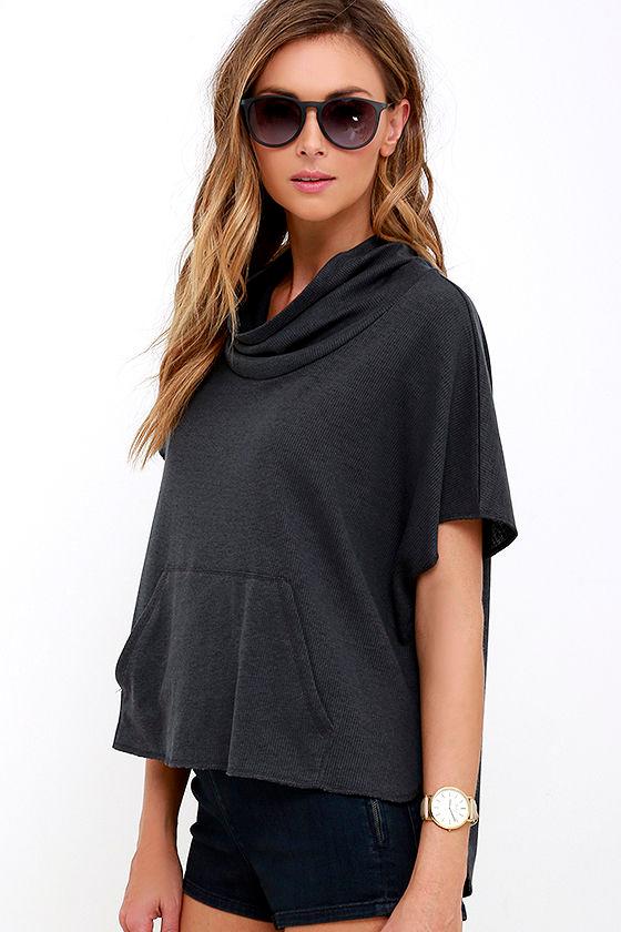 Gentle Fawn Masson Top - Dark Grey Top - High-Low Top - $53.00