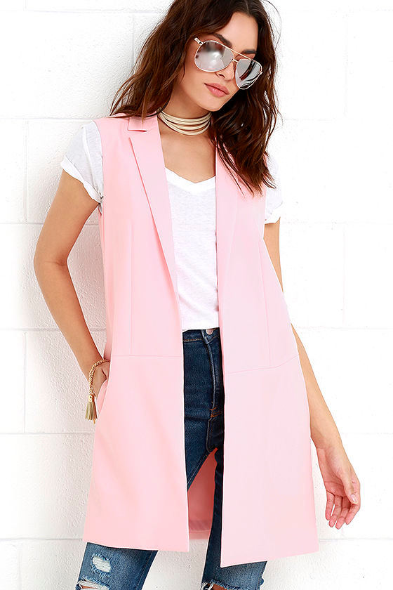 Cute Vest - Long Vest - Peach Vest - Blush Vest - $58.00 - Lulus