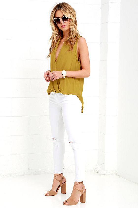 Chartreuse Top - High-Low Top - $38.00 - Lulus