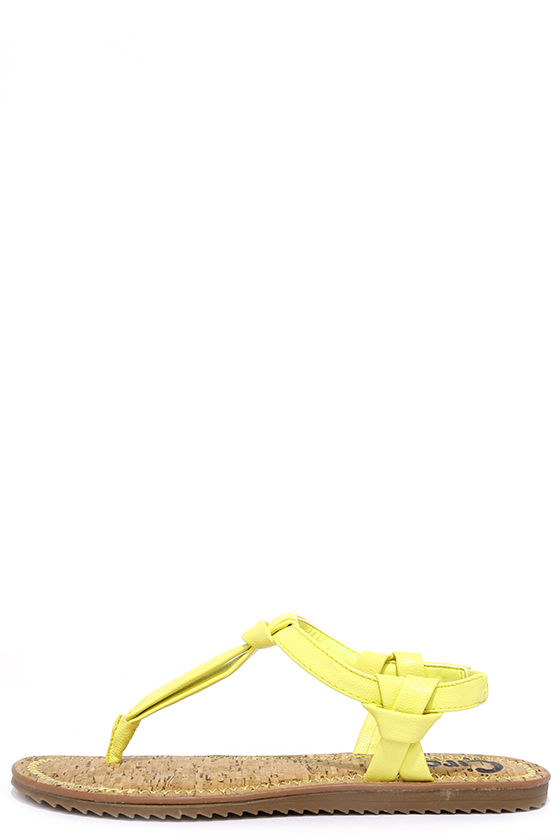 Circus by Sam Edelman Shaw - Yellow Sandals - Thong Sandals - $45.00 ...
