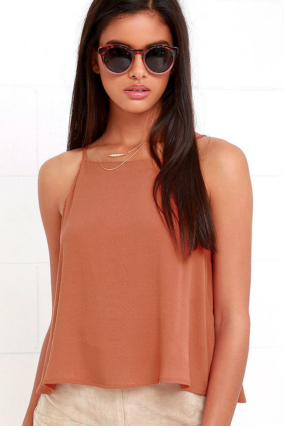 Rust Red Top - Sleeveless Top - Woven Top - $28.00 - Lulus
