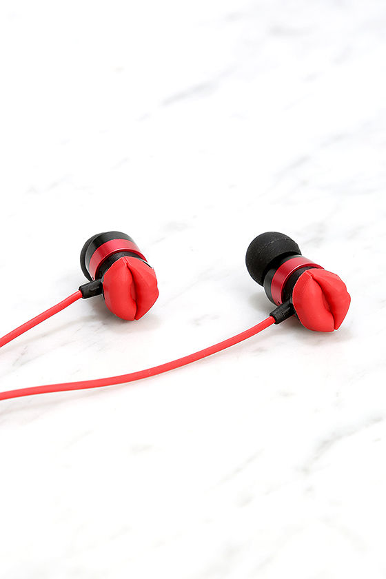 Cute Red Earbuds - Lips Earbuds - $25.00 - Lulus