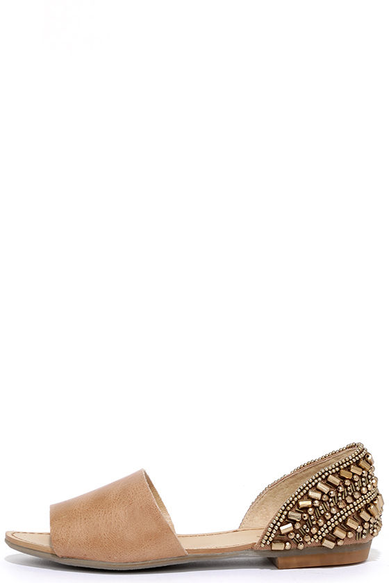 Flat Sandals - Beaded Flats - Leather Flats - $85.00 - Lulus