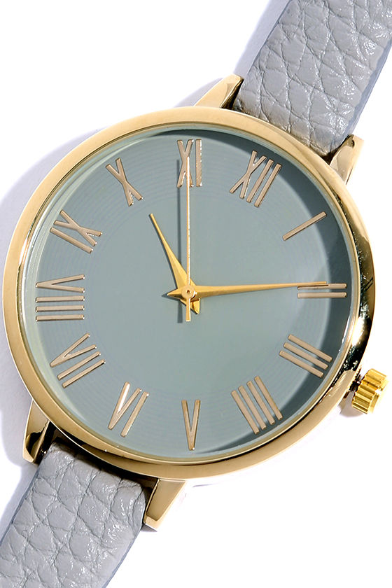 Grey Watch - Leather Watch - Gold Watch - $18.00 - Lulus
