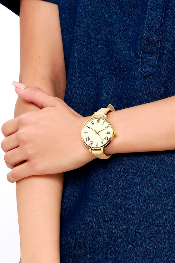 Beige Watch - Leather Watch - Gold Watch - $18.00 - Lulus