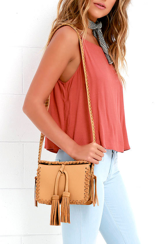 Boho Purse - Tan Purse - Cross-Body Bag - Whip Stitched Purse - $53.00 ...