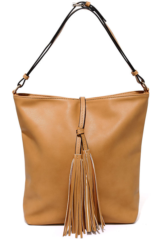 Chic Tan Tote - Faux Leather Tote - Tassel Tote - $45.00 - Lulus