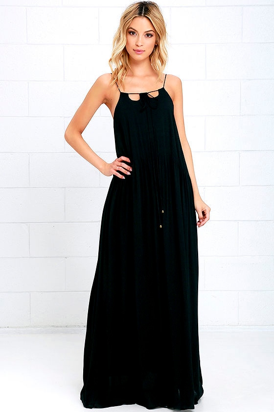 Lovely Black Maxi Dress - Cutout Dress - Boho Dress - $83.00 - Lulus