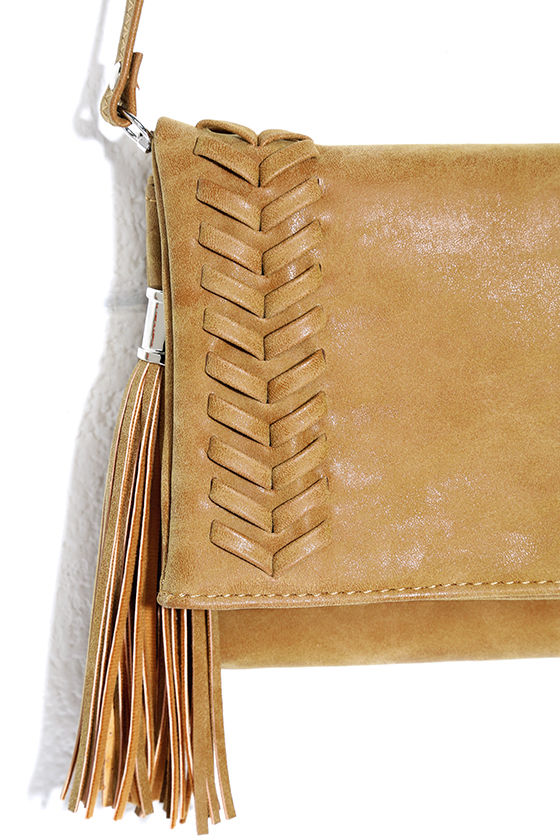Cute Tan Clutch - Vegan Leather Clutch - $28.00