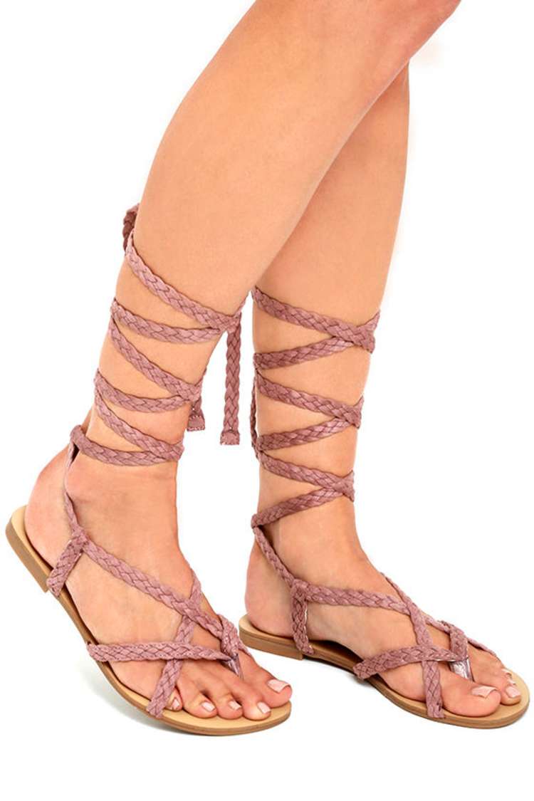 Pink Gladiator Sandals