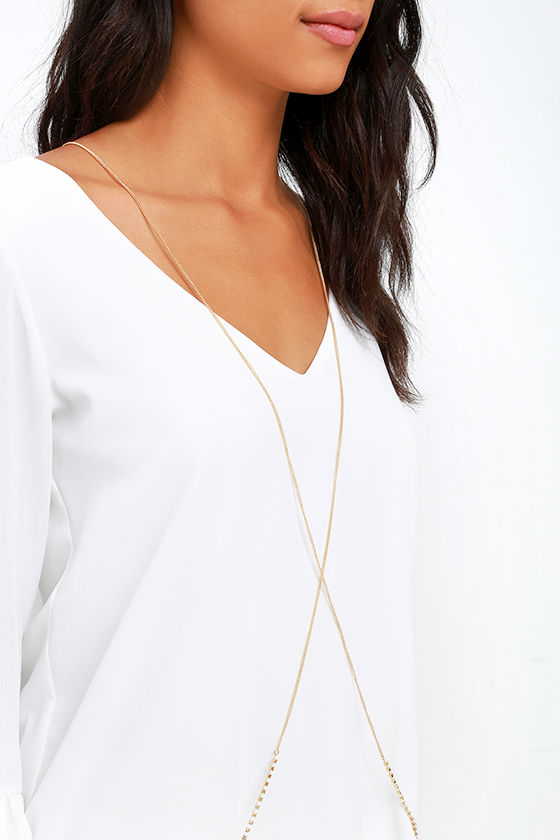 Fun Gold Body Harness - Rhinestone Body Harness - $26.00 - Lulus