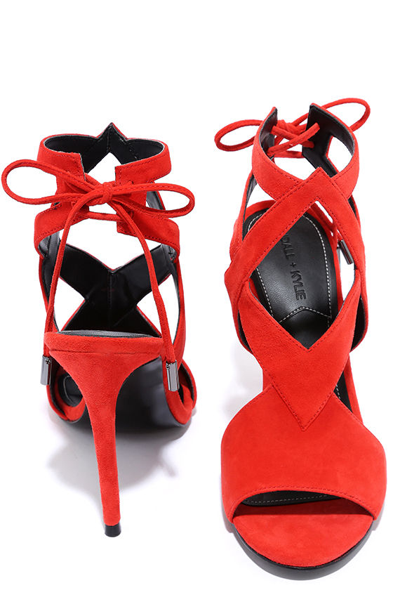 Sexy Red Heels - Caged Heels - Dress Sandals - $140.00 - Lulus