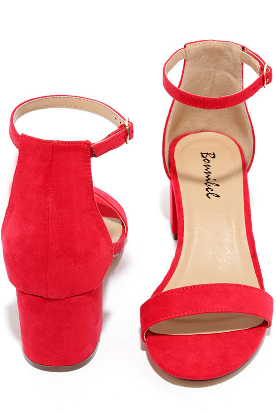 Pretty Red Heels - Heeled Sandals - $25.00 - Lulus