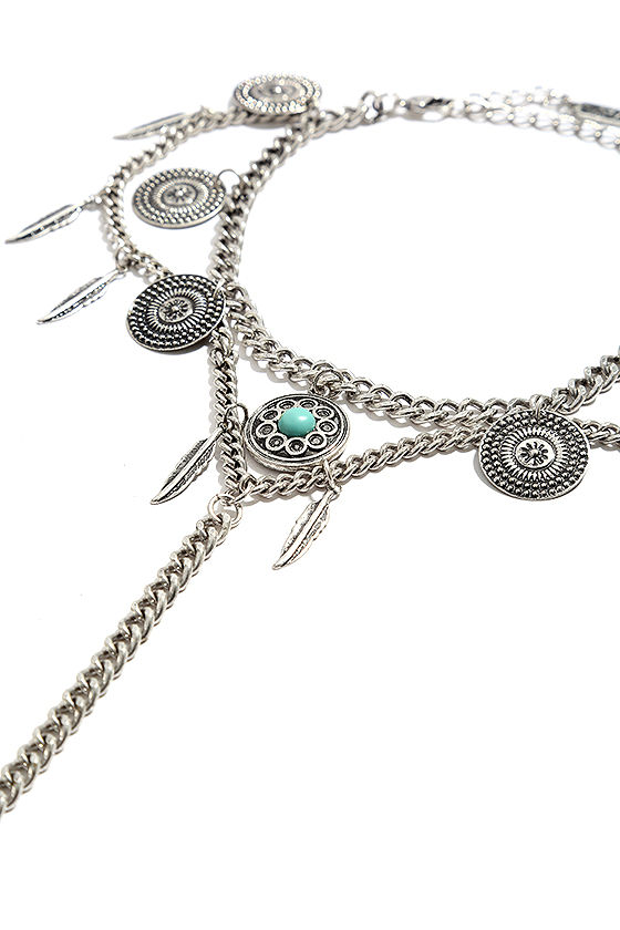 Boho Arm Chain - Silver Jewelry - Body Jewelry - $12.00