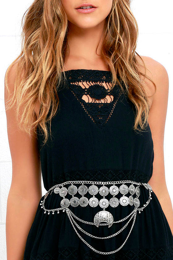 Boho Chain Belt - Silver Chain Belt - Coin Belt - $20.00 - Lulus