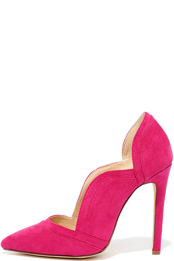 Magenta Pumps - Pointed Pumps - Suede Pumps - $32.00 - Lulus