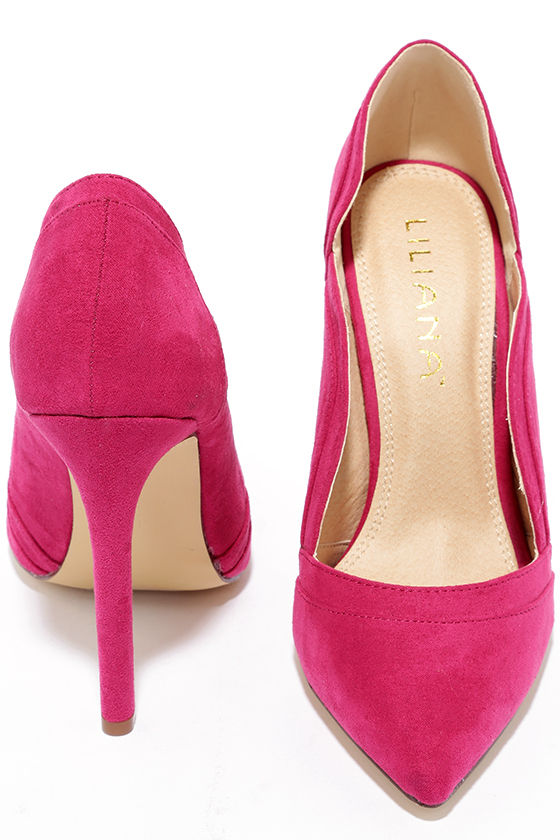 Magenta Pumps - Pointed Pumps - Suede Pumps - $32.00 - Lulus