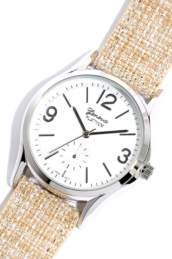 Women's Watch - Sliver Watch - Beige Watch - $20.00 - Lulus