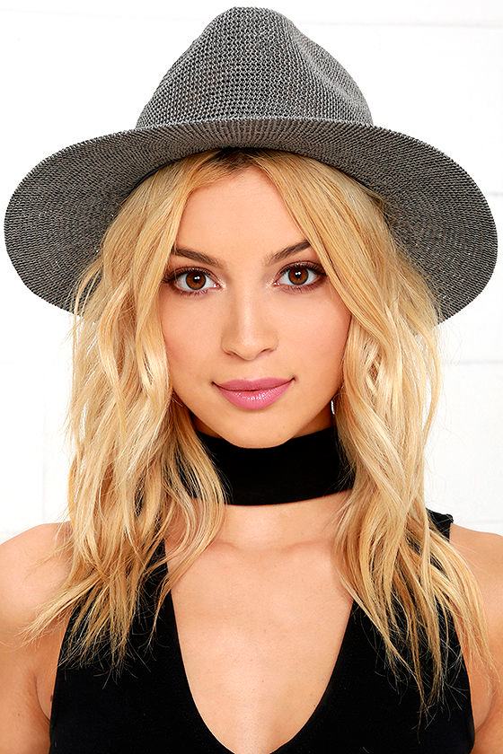 Woven Hat - Dark Grey Hat - Fedora Hat - $22.00 - Lulus
