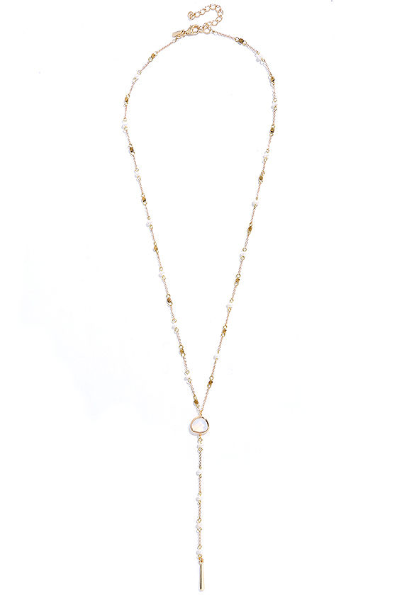 Pretty Gold Necklace - Layered Necklace - Pearl Necklace - $21.00 - Lulus
