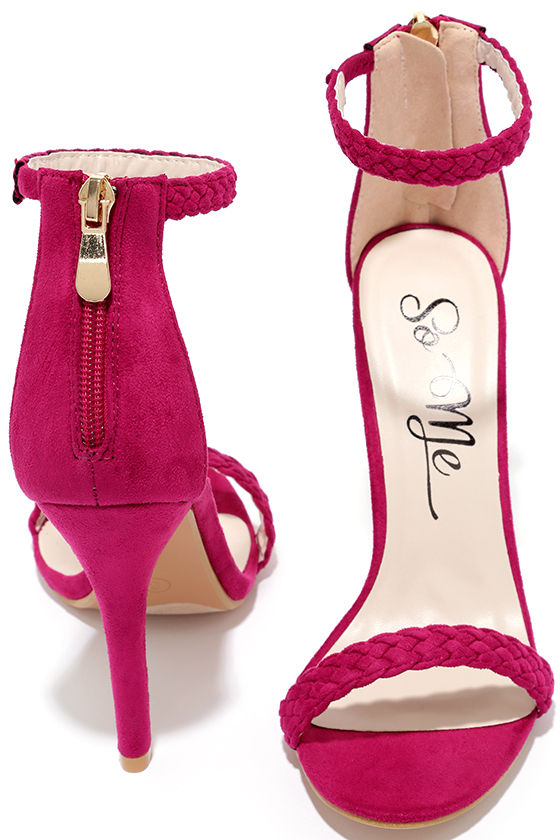 Sexy Berry Heels - Single Sole Heels - Braided Heels - $31.00 - Lulus