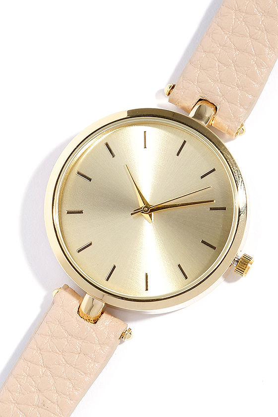 Beige Watch - Faux Leather Watch - Gold Watch - $19.00 - Lulus
