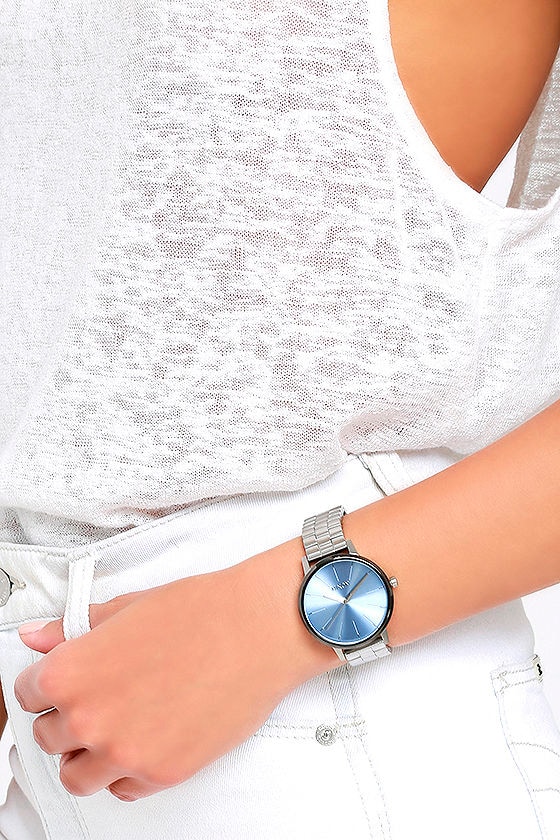 Nixon Kensington Watch - Silver, Sky, and Gunmetal Watch Nixon Kensington Watch - Silver, Sky, and Gunmetal Watch