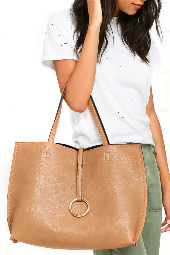 Cute Tan Tote - Reversible Tote - Faux Leather Purse - $49.00 - Lulus