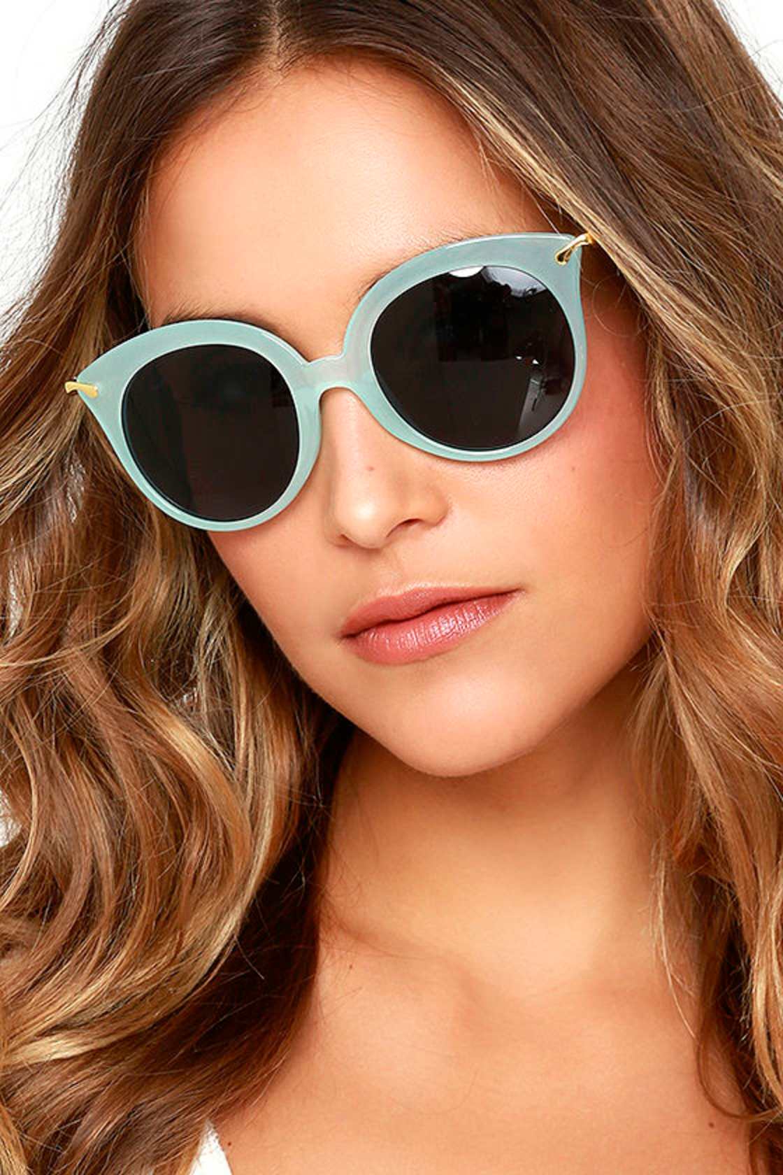 Cute Light Blue Sunglasses - Retro-Inspired Sunglasses - $16.00 - Lulus