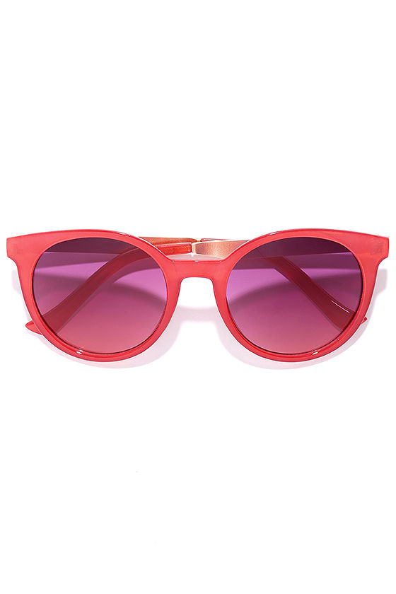 Cool Red Sunglasses - Round Sun Glasses - $15.00 - Lulus