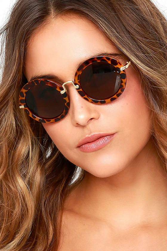 Cute Round Sunglasses - Tortoise Sunglasses - $16.00 - Lulus