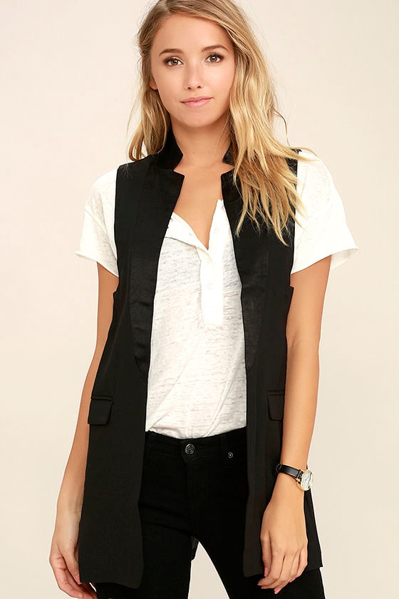 Chic Black Vest - Lightweight Vest - Sleeveless Top - $54.00 - Lulus