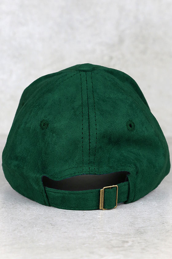 Chic Forest Green Baseball Cap - Vegan Suede Baseball Cap - Ball Cap ...