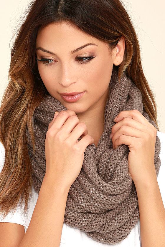 Cozy Light Brown Scarf - Infinity Scarf - Snood Scarf - Circle Scarf ...