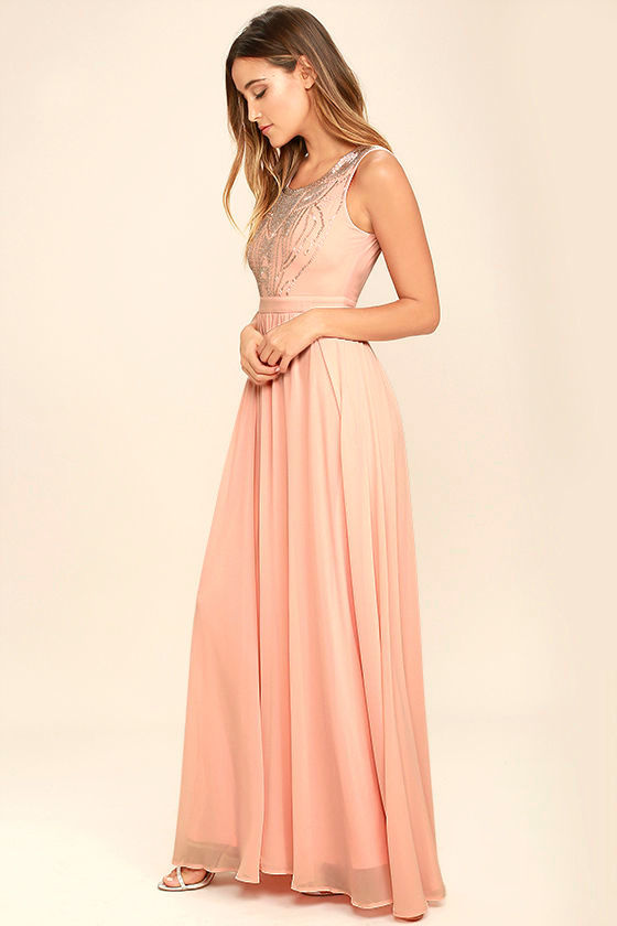 Lovely Blush Pink Dress - Maxi Dress - Beaded Dress - $84.00 - Lulus Lovely Blush Pink Dress - Maxi Dress - Beaded Dress - $84.00 - Lulus