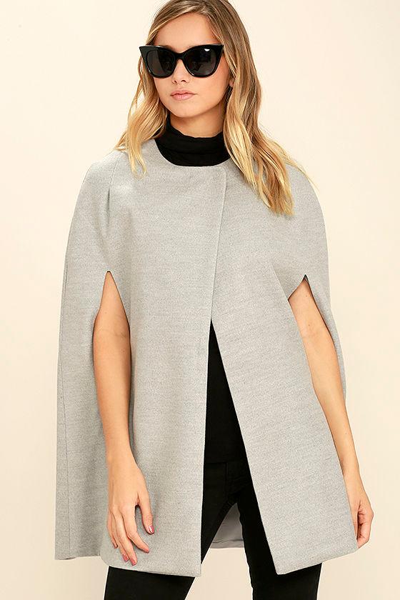 BB Dakota Cambridge - Heather Grey Cape - Capelet - Felt Cape - $115.00 ...