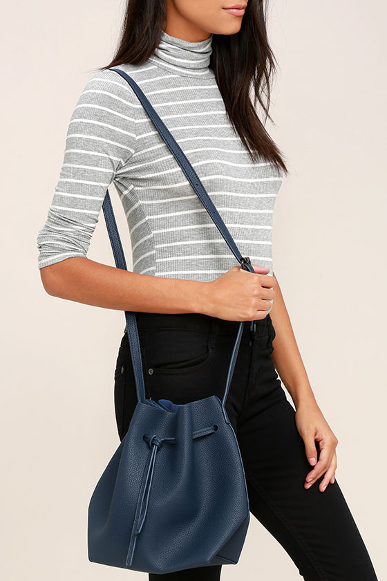 Cool Navy Blue Bag- Bucket Bag - Drawstring Bag - Crossbody Bag - $31. ...