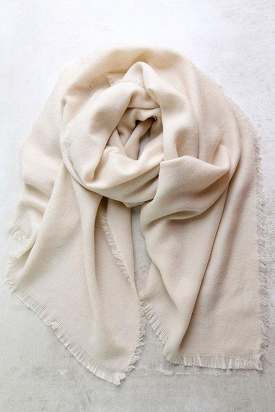 Cute Light Beige Scarf - Woven Scarf - Blanket Scarf - $19.00 - Lulus
