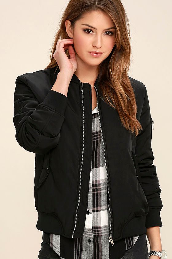 Cool Black Jacket - Puffer Bomber - Bomber Jacket - $62.00 - Lulus