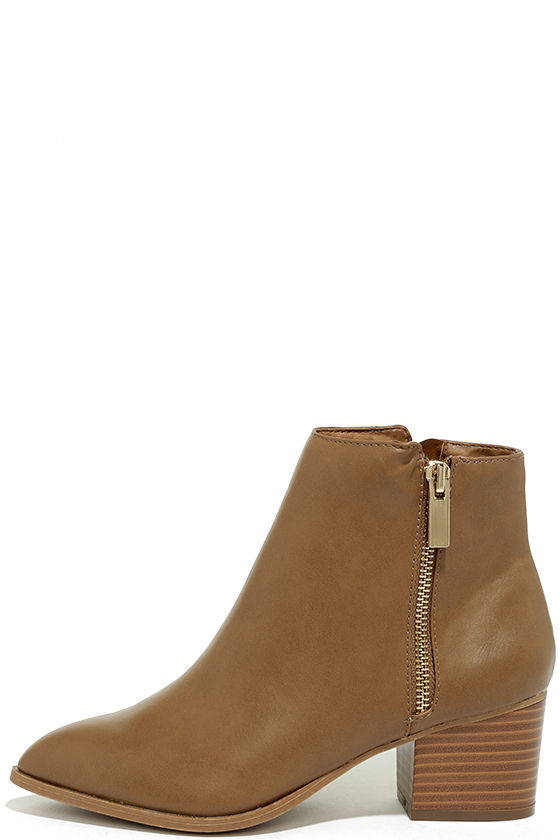 Cute Taupe Booties - Ankle Booties - Pointed Toe Booties - $39.00 - Lulus