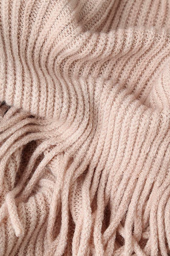Cute Blush Scarf - Infinity Scarf - Fringe Scarf - Fringe Infinity ...
