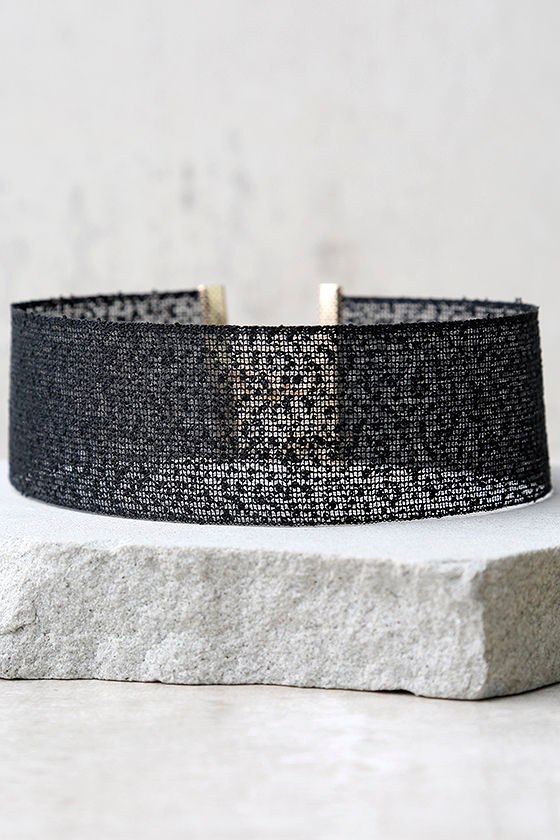 Cute Black Choker - Mesh Choker - Knit Choker - $10.00 - Lulus