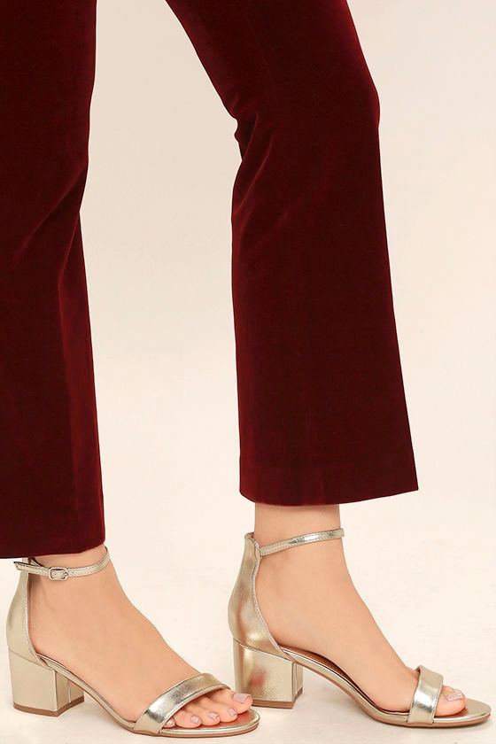 Cute Gold Heels - Single Sole Heels - Ankle Strap Heels - $29.00 - Lulus