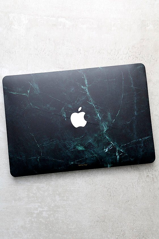 Happy Plugs Laptop Skin - Green Marble Laptop Skin - Macbook 13" Skin ...