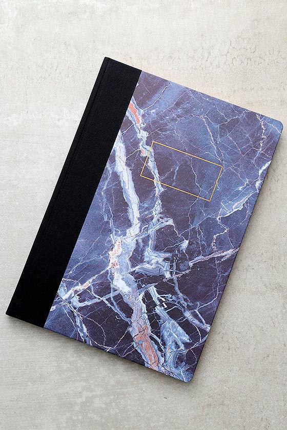 Ohh Deer Blue Marble Notebook - A4 Quarterbound Notebook - $22.00 - Lulus