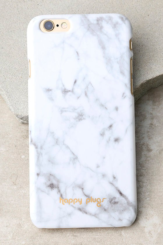 Happy Plugs Unik Slim Case - White Marble iPhone Case - iPhone 6/6s ...