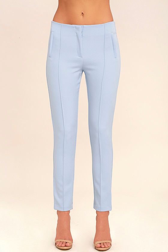Chic Light Blue Pants - Cropped Pants - Trouser Pants - $59.00 - Lulus